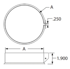 DuraVent 3 Inch Diameter B-Vent Pipe Support Collar with Hardware